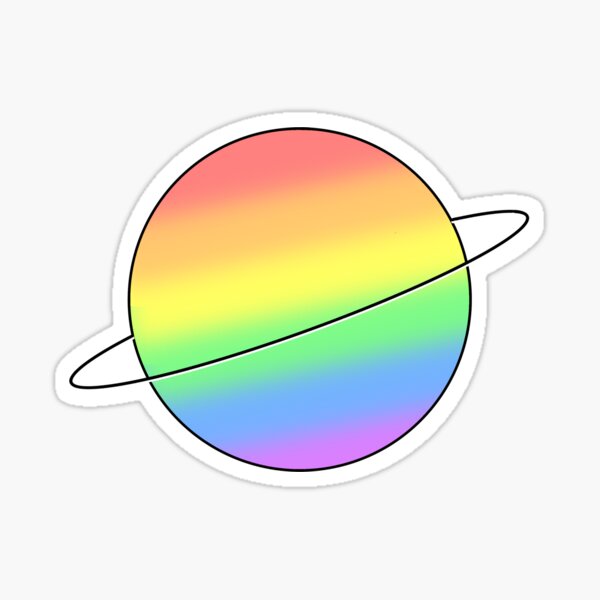 "rainbow pride pastel planet" Sticker for Sale by sarahisdrawing ...