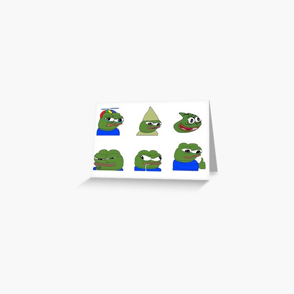 "dumb pepe the frog stickers (6 pepes)" Greeting Card for Sale by ...