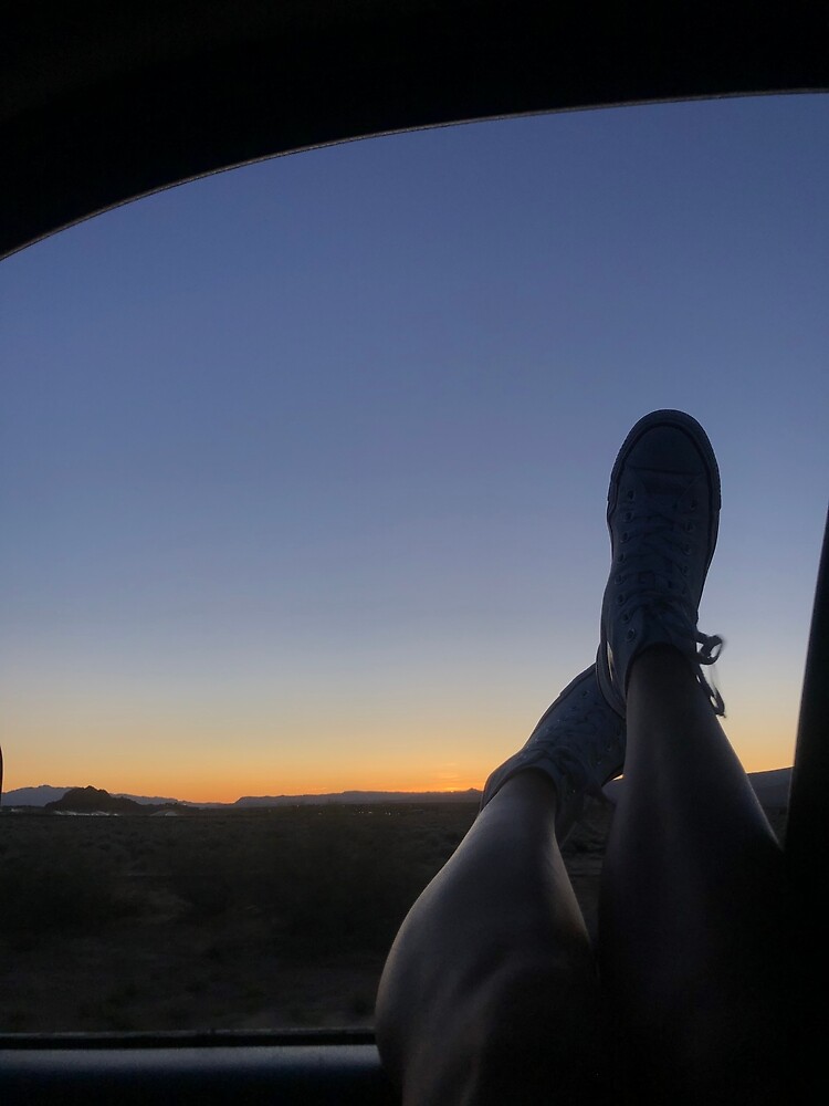 "classic converse out a car window with a sunset" Poster for Sale by ...