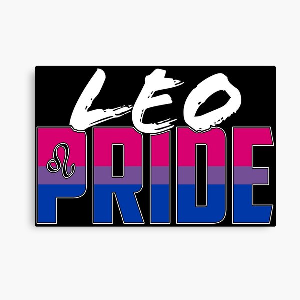 Leo Bisexual Pride Flag Zodiac Sign Canvas Print For Sale By Valador