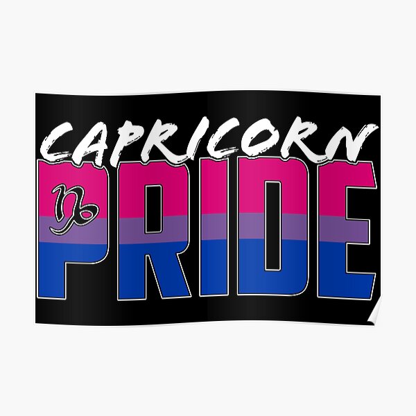 Capricorn Bisexual Pride Flag Zodiac Sign Poster For Sale By Valador