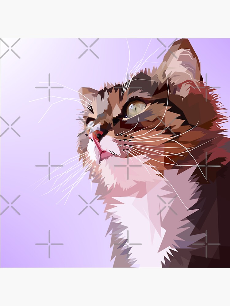 "Digi-Cat" Sticker for Sale by 3PointClick | Redbubble