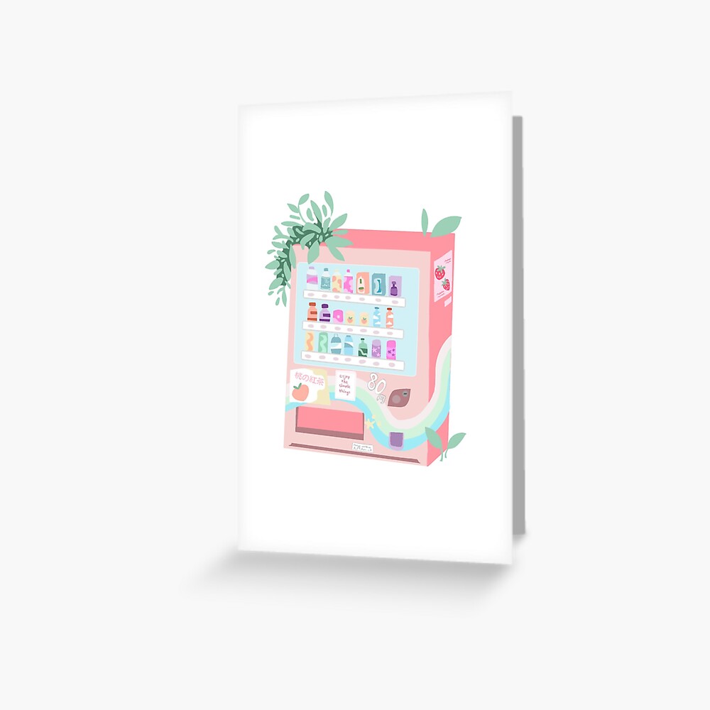 "Kawaii Pink Vending Machine" Greeting Card for Sale by Keibean | Redbubble