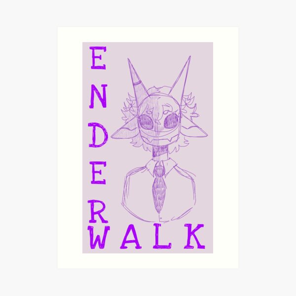 "Ranboo Enderwalk sketch print " Art Print by GhostlyTeeth | Redbubble