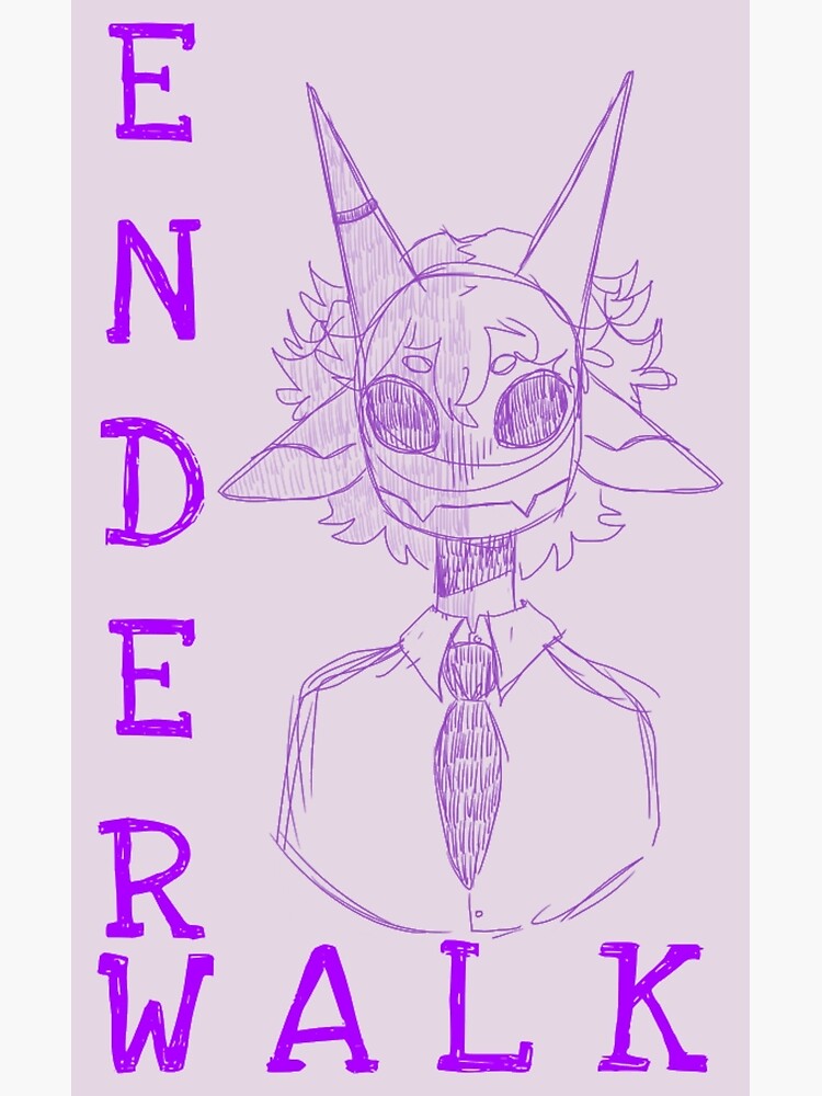 "Ranboo Enderwalk sketch print " Art Print by GhostlyTeeth | Redbubble