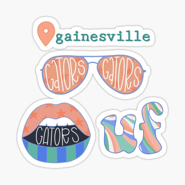 "Gainesville/Florida/Gators Sticker Pack" Sticker for Sale by Designed ...