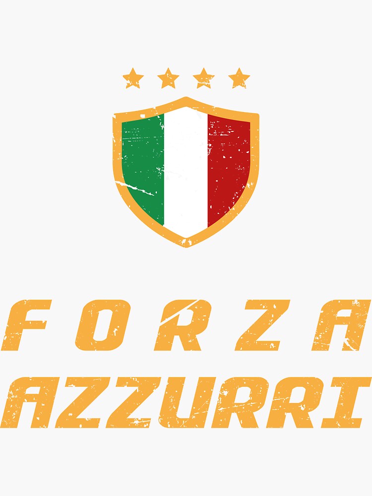 "Forza Azzurri football shirt Italy Italia team championship" Sticker ...