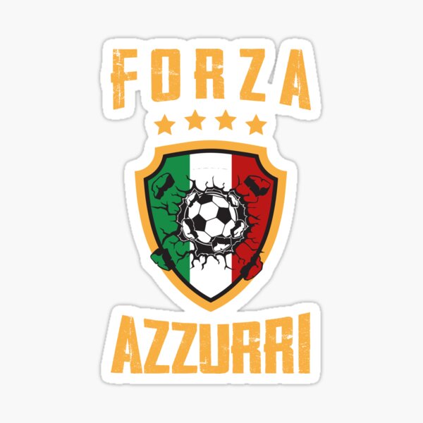 "Forza Azzurri football shirt Italy Italia team championship" Sticker ...