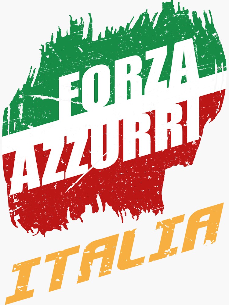 "Forza Azzurri football shirt Italy Italia team championship" Sticker ...
