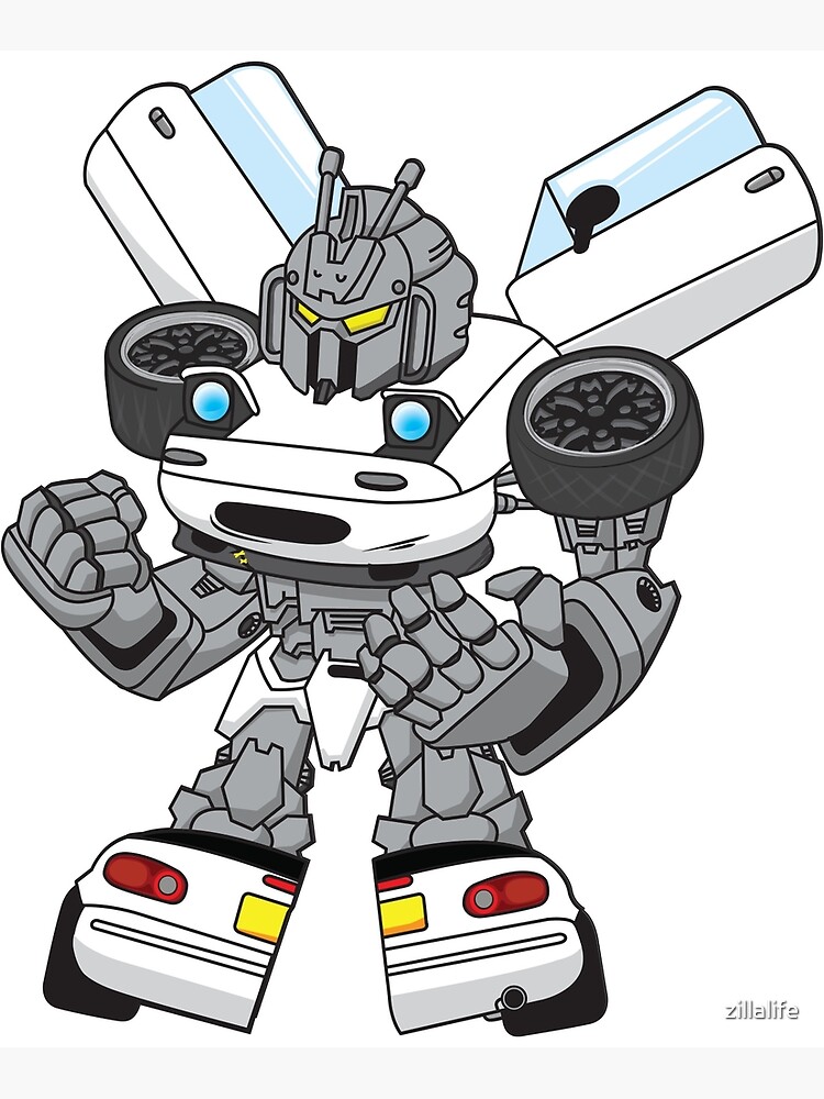 Lámina fotográfica «Miata Mx5 Mk1 - JDM Gundam Transformer bot» de ...