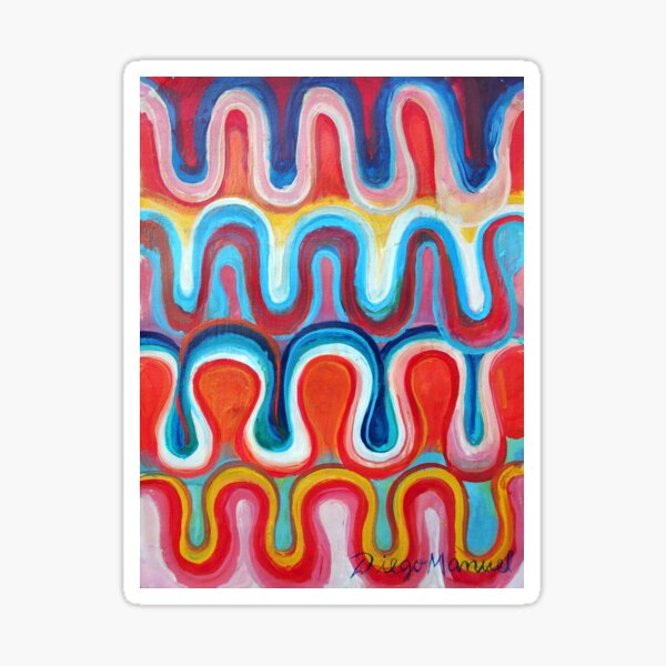 "Ondas" Sticker for Sale by diegomanuel | Redbubble