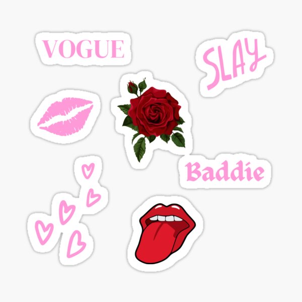 " Pink Baddie" Sticker for Sale by Royales | Redbubble
