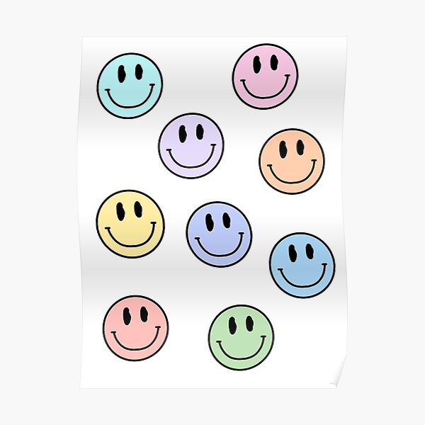 "smile sticker pack" Poster for Sale by josdaly23 | Redbubble