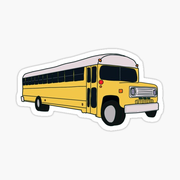 "Yellow School Bus" Sticker by pretzelcoatlus | Redbubble