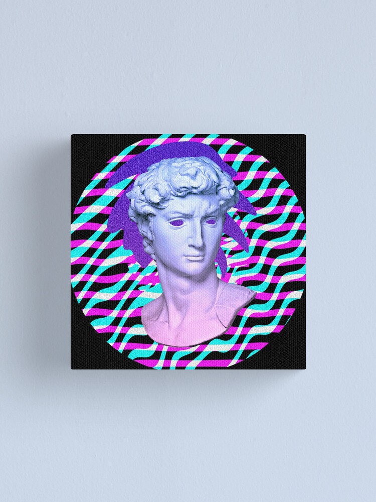"Vaporwave Aesthetic Statue Face" Canvas Print for Sale by ...