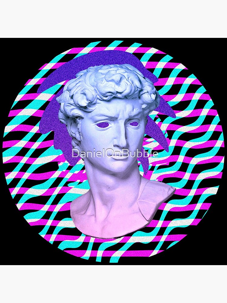 "Vaporwave Aesthetic Statue Face" Canvas Print for Sale by ...