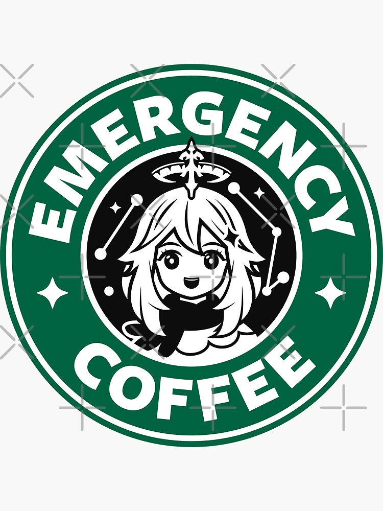 "Emergency Coffee (Genshin Impact Paimon)" Sticker for Sale by ...