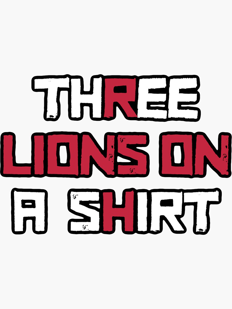 "Three Lions" Sticker for Sale by pabloshideout | Redbubble