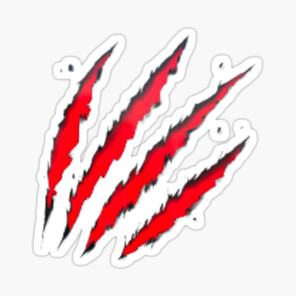 "Claw Marks Red black " Sticker for Sale by ChiefAflac | Redbubble