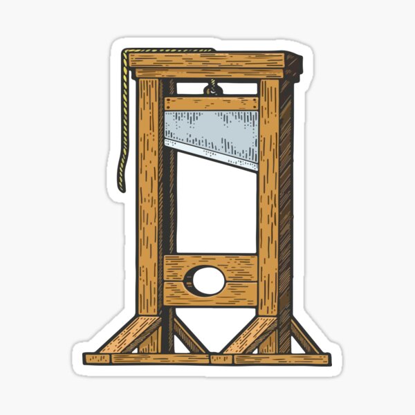 "The Guillotine" Sticker by RevolutionToday | Redbubble