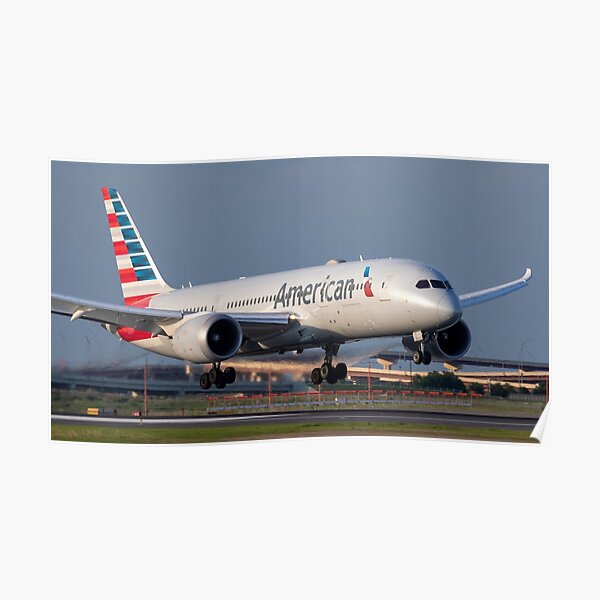 Boeing 787 Dreamliner Airplane Silhouette IATA Airport Code Poster ...