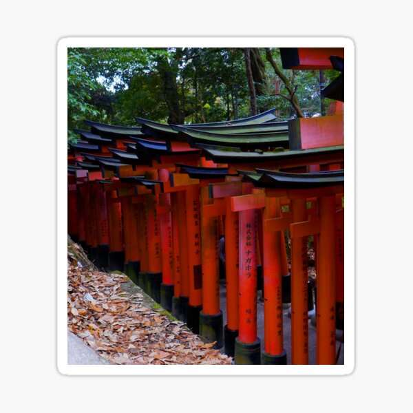 "Fushimi Inari Tori gate 2" Sticker for Sale by Meowmowraa | Redbubble