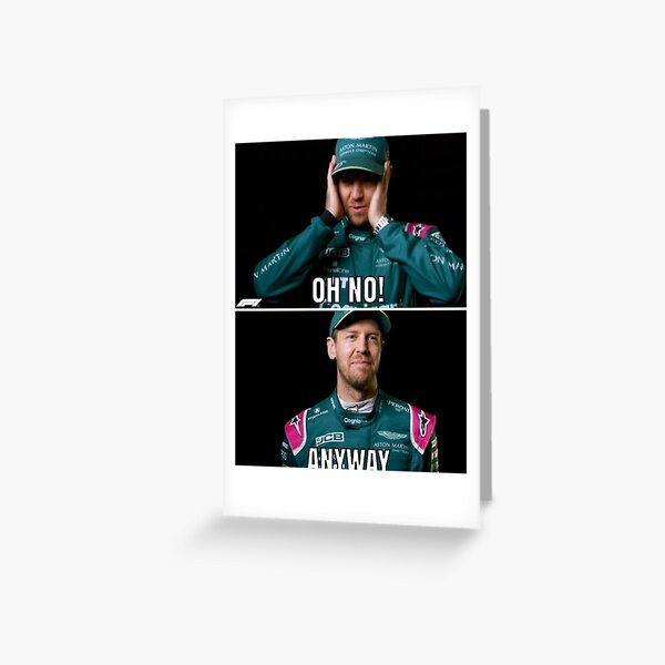 "Sebastian Vettel Formula One Reaction Meme" Greeting Card for Sale by ...