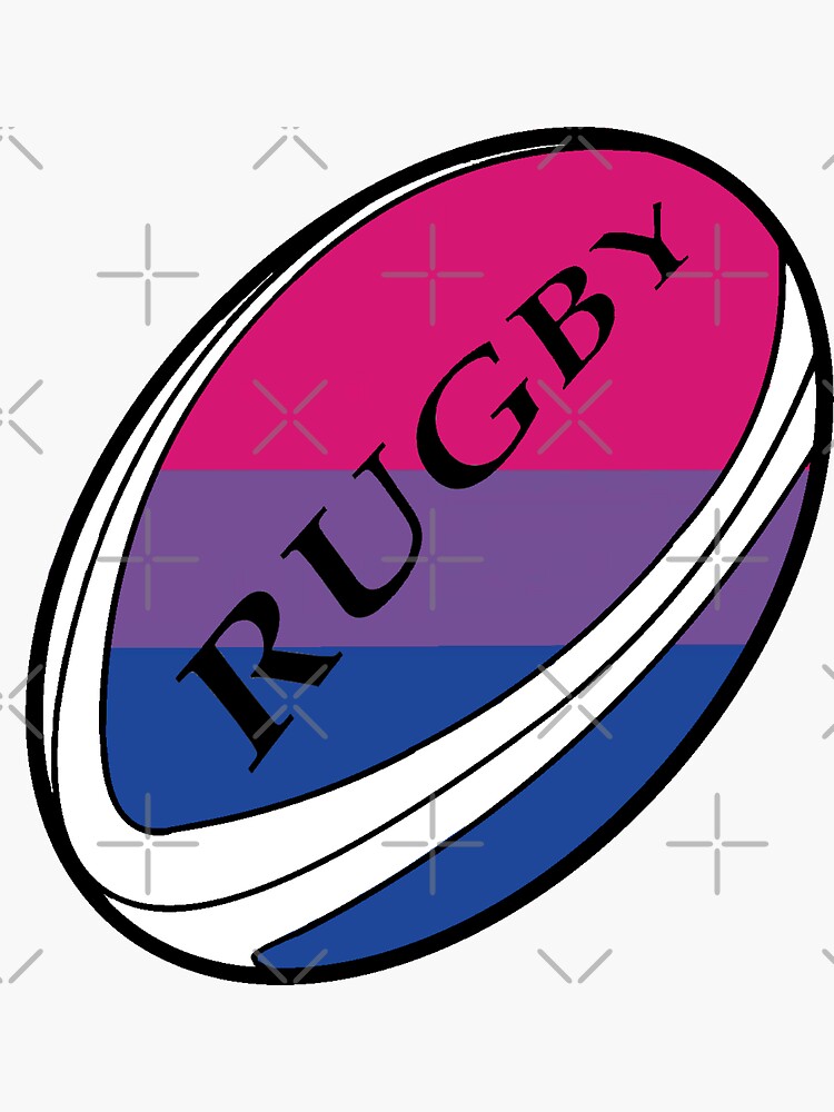 "Bi rugby pride" Sticker for Sale by Teddys218 | Redbubble