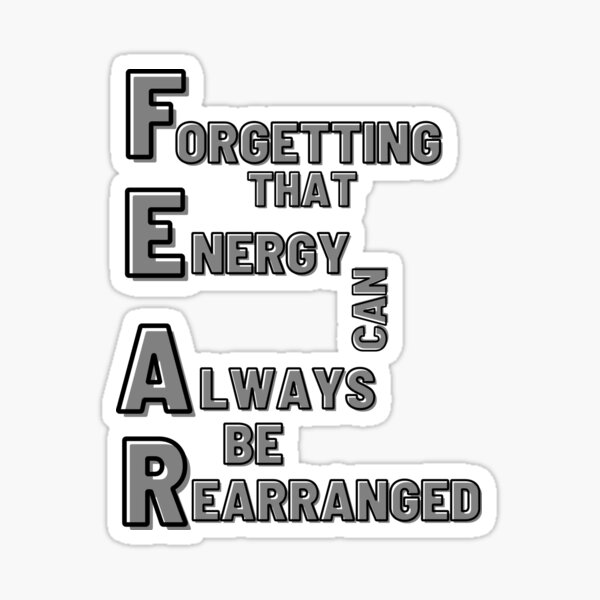 "Fear" Sticker for Sale by Icieldaimages | Redbubble