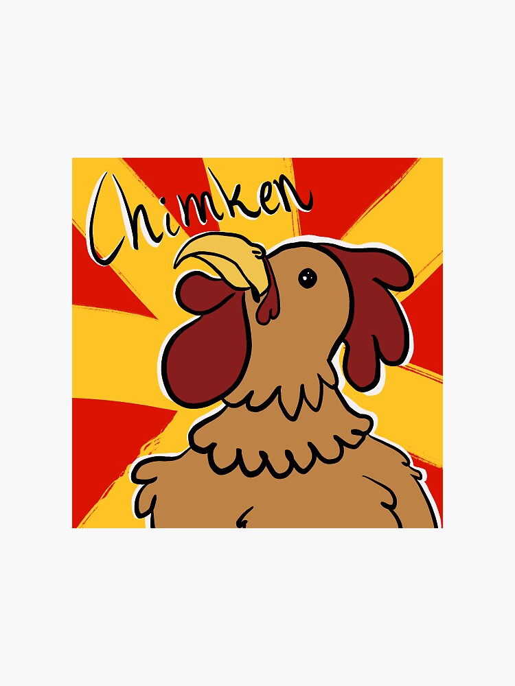 "Chimken" Sticker by BlueWingCD | Redbubble