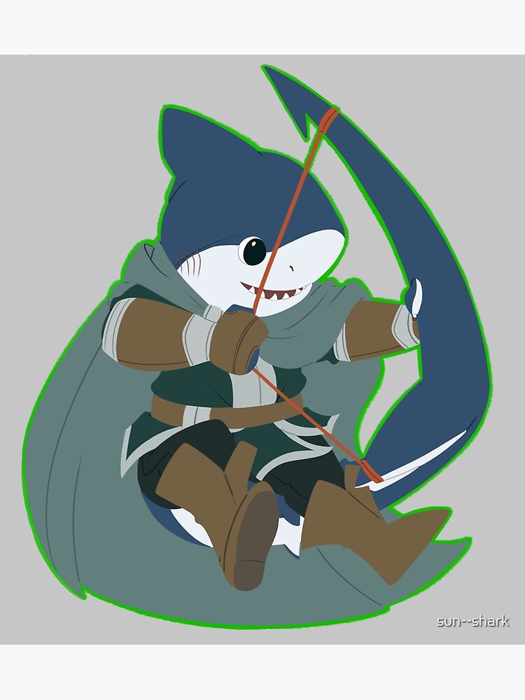 "Dungeons and Dragons Shark Ranger" Poster for Sale by sun--shark ...