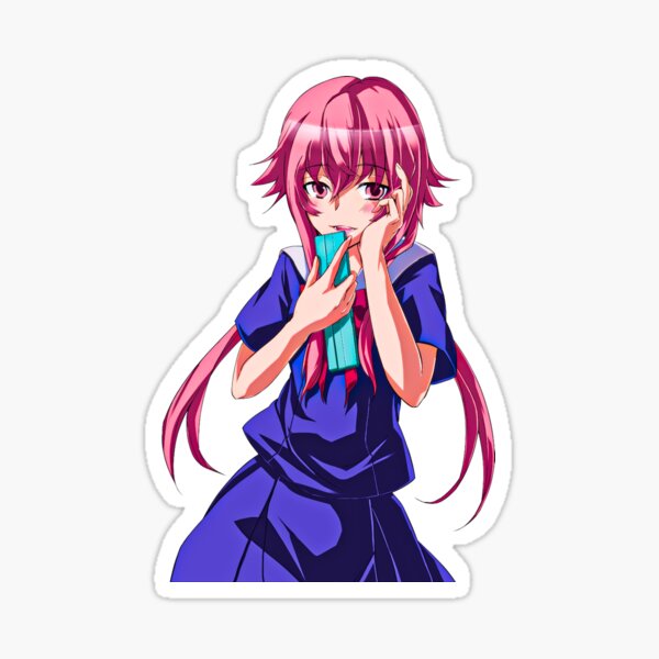 "Yuno Gasai " Sticker for Sale by Waifun | Redbubble