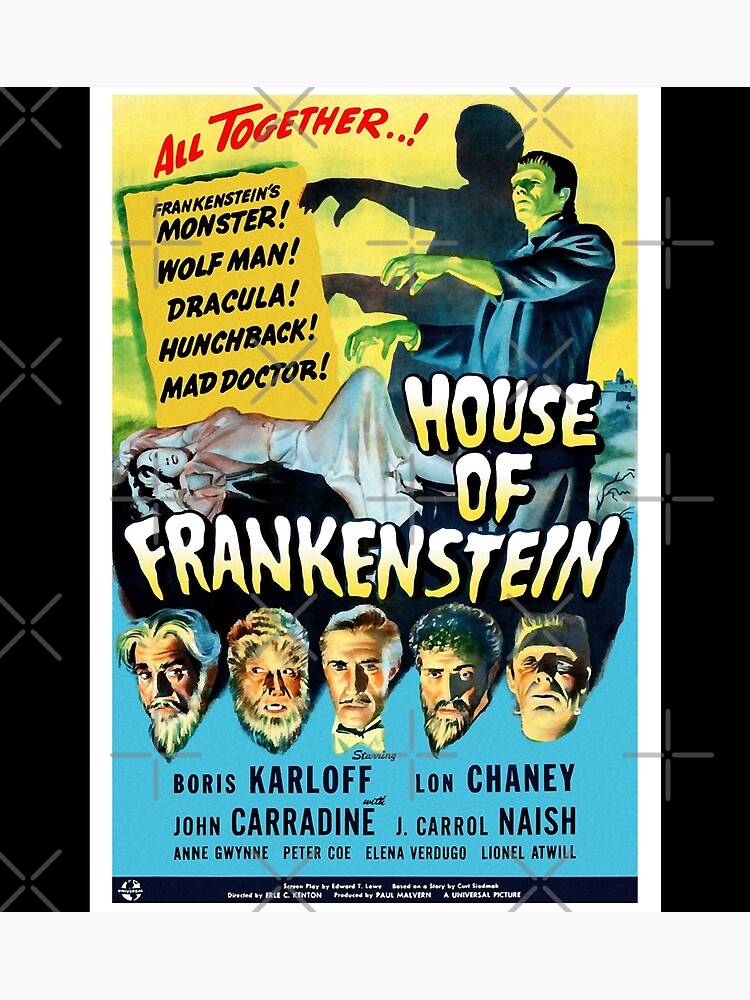 "House of Franken,stein monster poster" Poster by FreemanWandaa | Redbubble