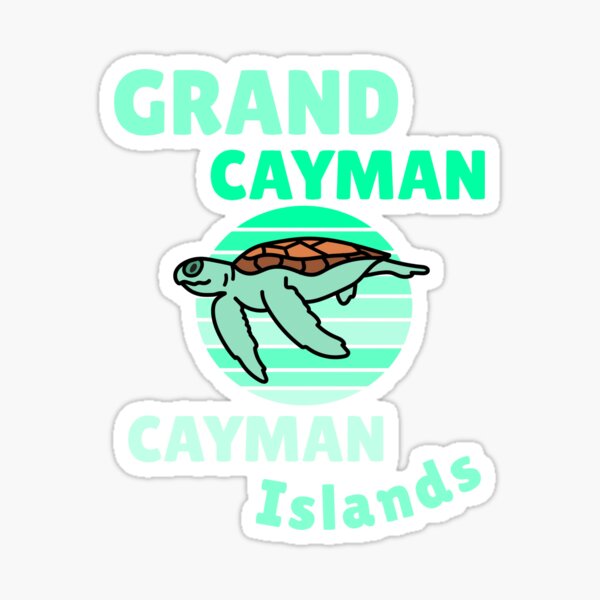 "Grand Cayman turtle Cayman Island" Sticker by phys | Redbubble