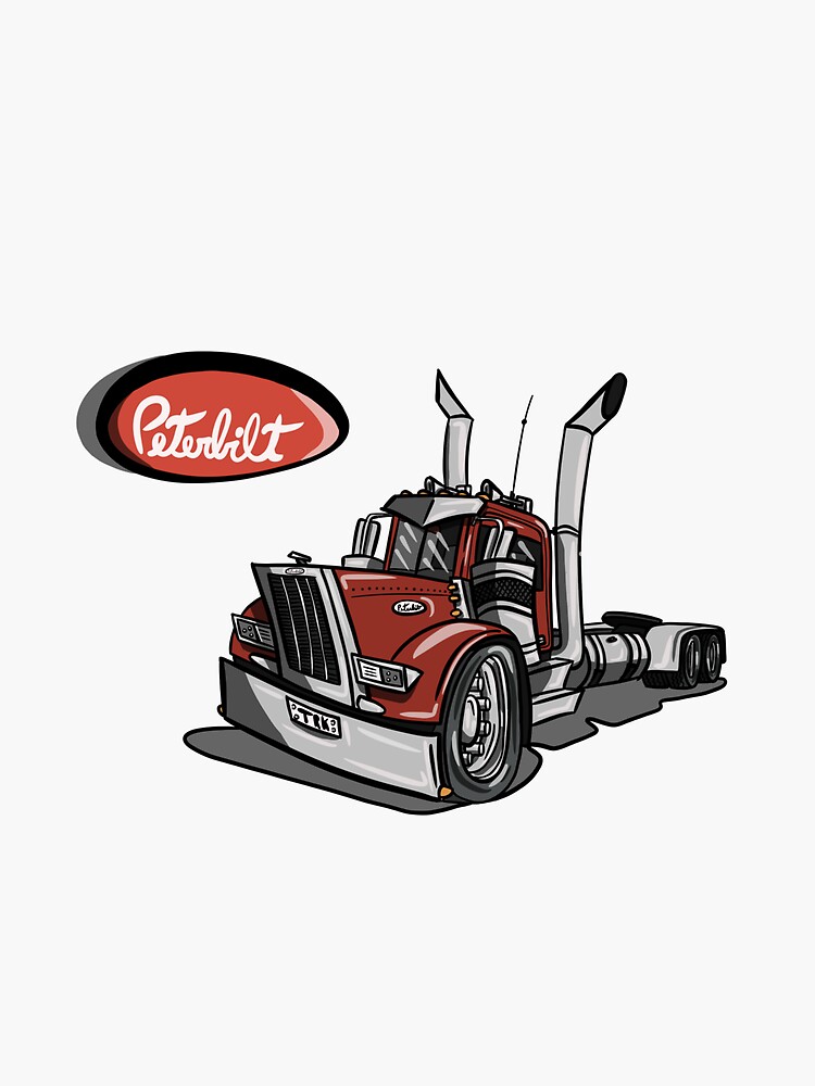 "Peterbilt Truck" Sticker for Sale by Art Garage | Redbubble
