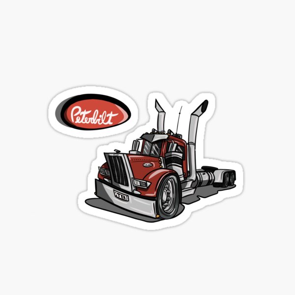 "Peterbilt Truck" Sticker for Sale by Art Garage | Redbubble