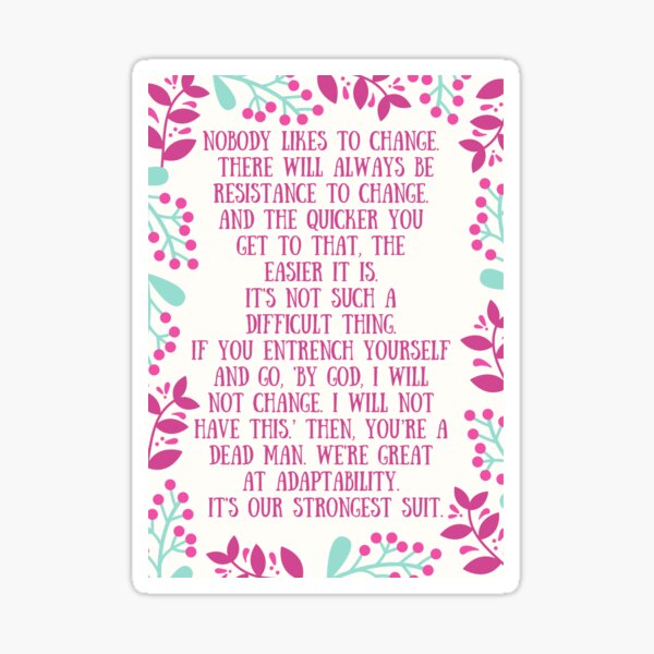 "Adaptability, Our Strongest Suit" Sticker for Sale by CTMorris | Redbubble