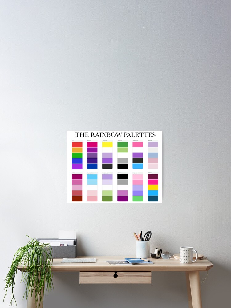 "LGBTQ+ Color Palettes" Poster for Sale by Lauren Cuppy | Redbubble