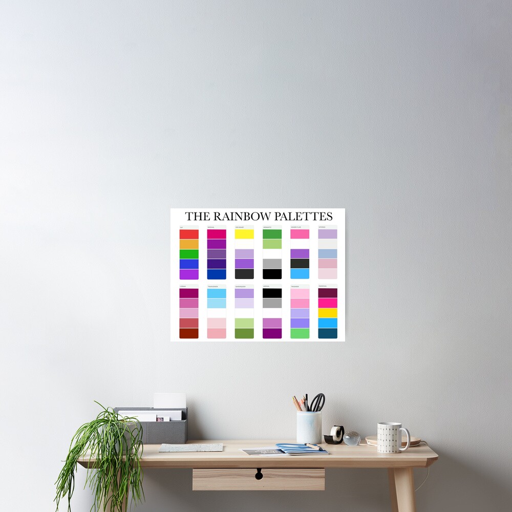 "LGBTQ+ Color Palettes" Poster for Sale by lcuppy | Redbubble