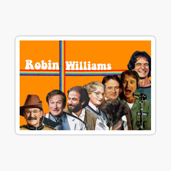 "Evolution of a Icon-Robin Williams" Sticker for Sale by brando9921 ...