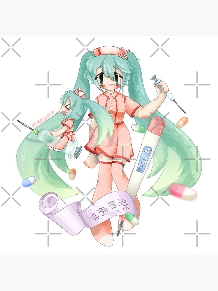 "Doctor miku !!!!!" Sticker for Sale by Oddi-Biscotti | Redbubble