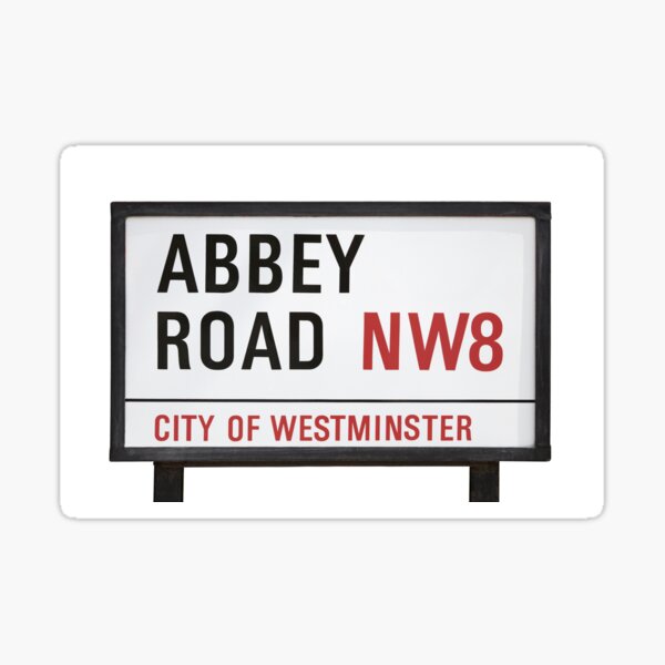 "Abbey Road Sign" Sticker for Sale by davidwallphoto | Redbubble