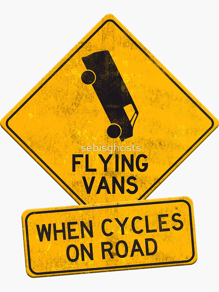"Flying Vans" Sticker by sebisghosts | Redbubble