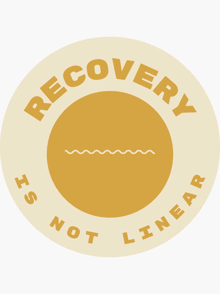 "Recovery is Not Linear" Sticker for Sale by MyExEd | Redbubble