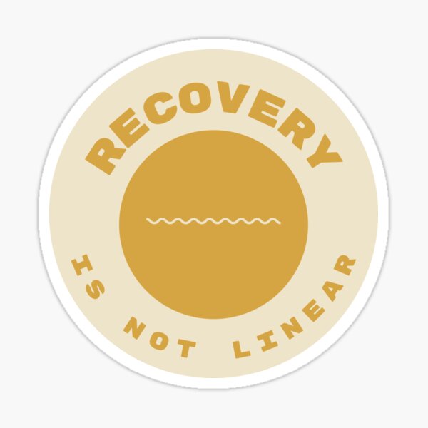 "Recovery is Not Linear" Sticker for Sale by MyExEd | Redbubble
