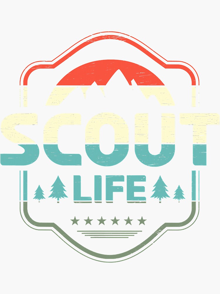 "Vintage Scout Life A Camping Nature" Sticker for Sale by SkyCloudBlue ...