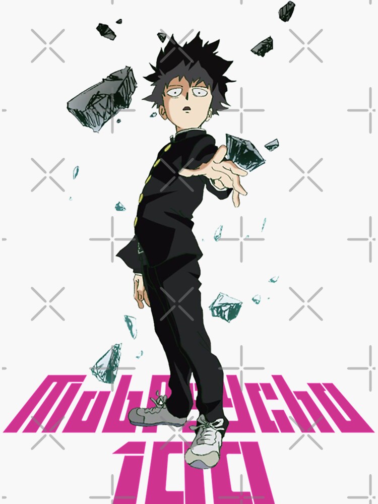 "Shigeo Mob Psycho 100 is a Japanese manga series" Sticker for Sale by ...