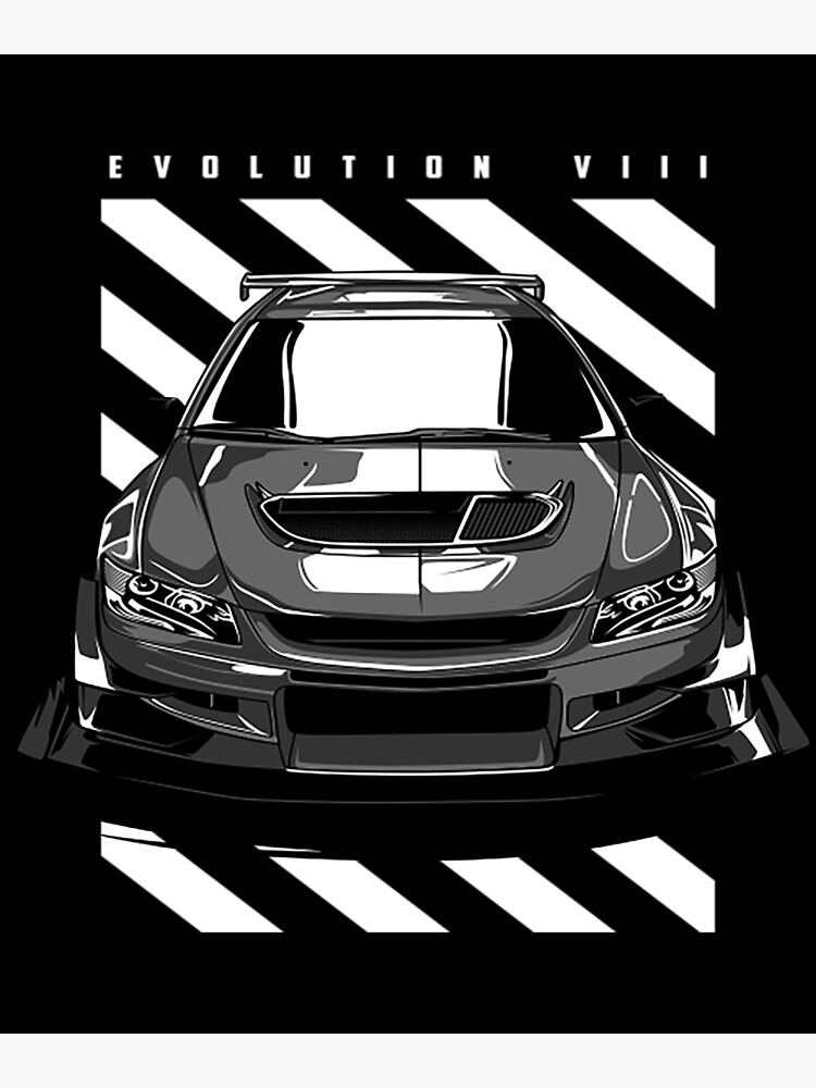 "Mitsubishi Evo 8 T-ShirtLancer Evolution 8 " Poster for Sale by ...