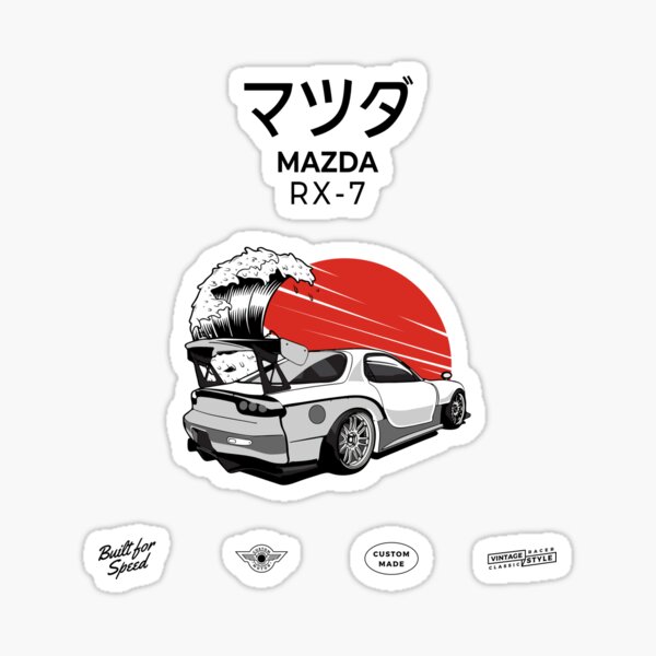 "Mazda RX-7 FD" Sticker for Sale by Tokyocoma | Redbubble