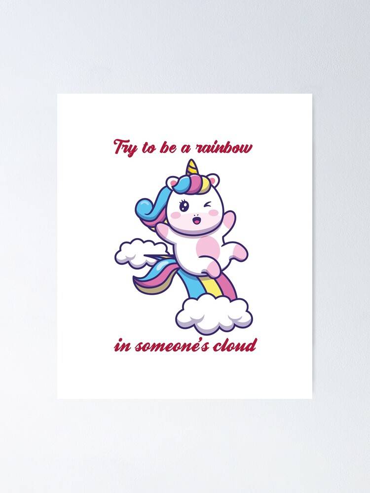 "Cute gifts unicorn sliding on rainbow ,funny quotes about rainbow ...